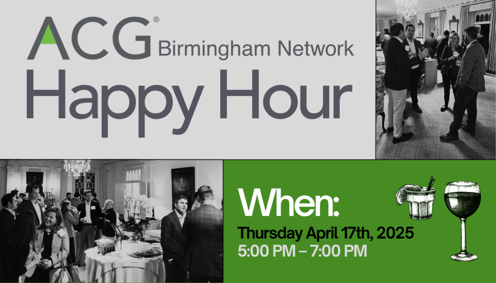ACG Birmingham Network Spring 2025 Happy Hour | ACG Birmingham Network